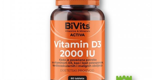 Bivits Activa Vitamin D3 2000Iu Tablete A60 | Online apoteka AU Niš