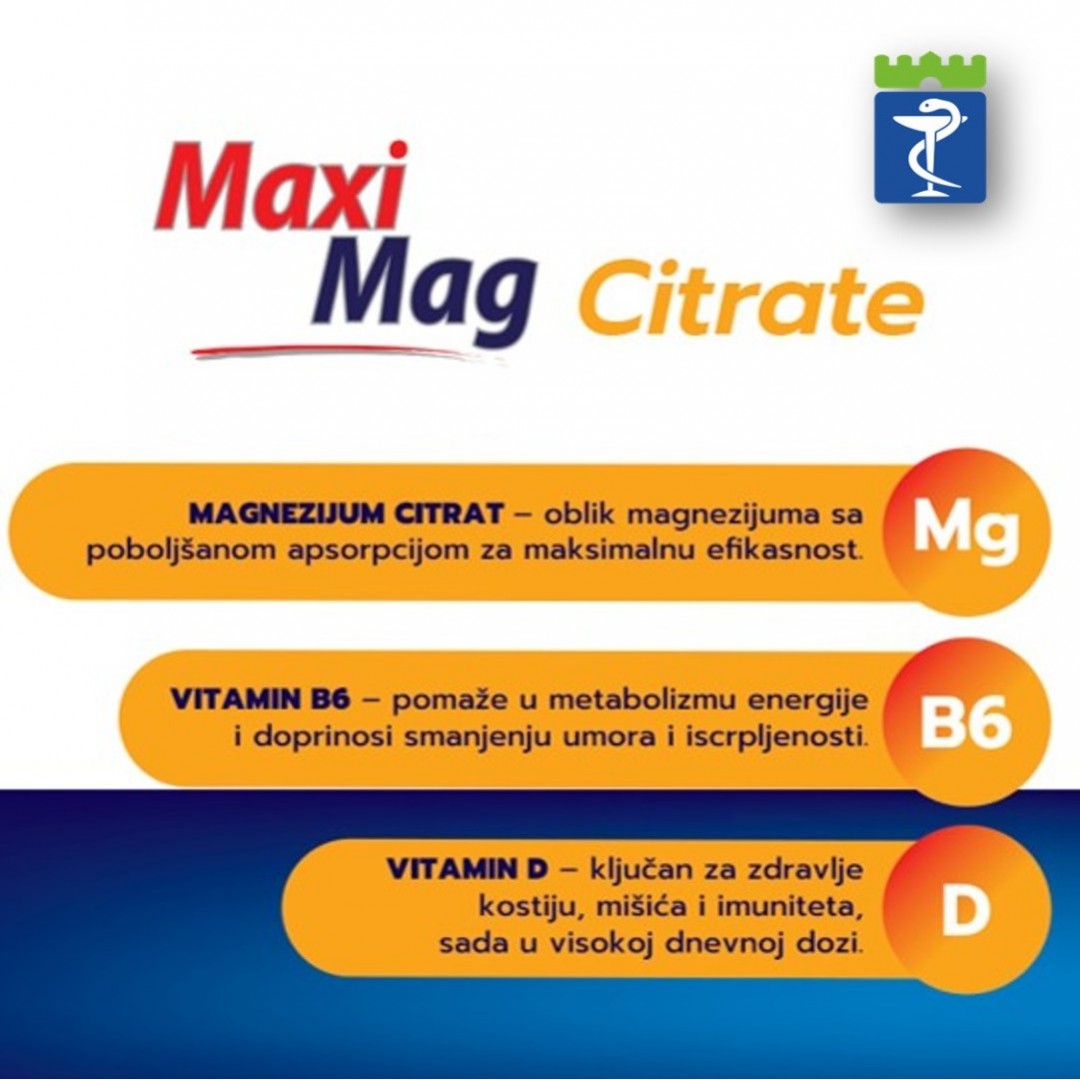 Maxi Mag Citrate 30 Tableta | Online apoteka AU Niš